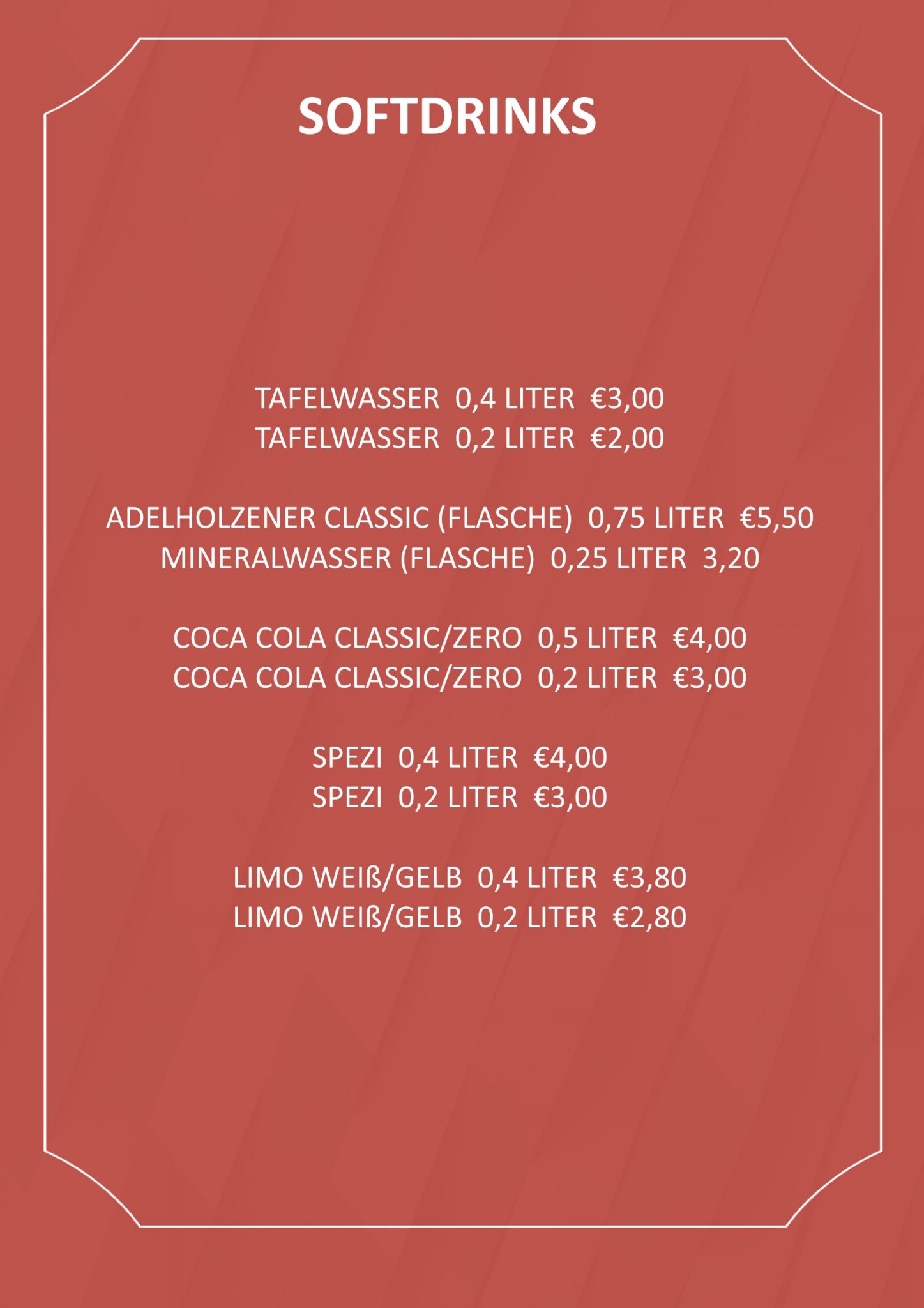 Getränke & Cocktails - s`Kiramer Wirtshäusl